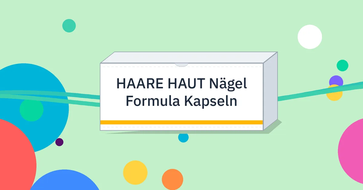 Symbolbild: Packung mit der Aufschrift HAARE HAUT Nägel Formula Kapseln (PZN 18771399) – Verfügbarkeit und Bezug in Apotheken in Frankfurt am Main