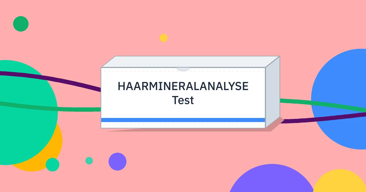 Symbolbild: Packung mit der Aufschrift HAARMINERALANALYSE Test (PZN 15425923) – Verfügbarkeit und Bezug in Apotheken in Frankfurt am Main
