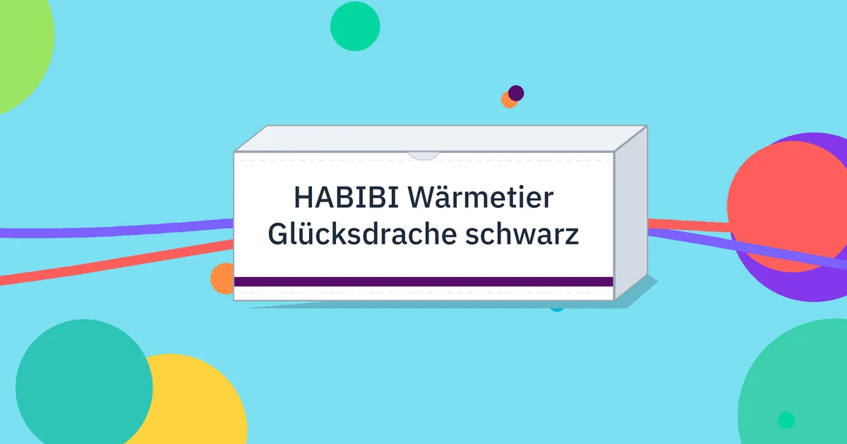 Symbolbild: Packung mit der Aufschrift HABIBI Wärmetier Glücksdrache schwarz (PZN 16684466) – Verfügbarkeit und Bezug in Apotheken in Frankfurt am Main