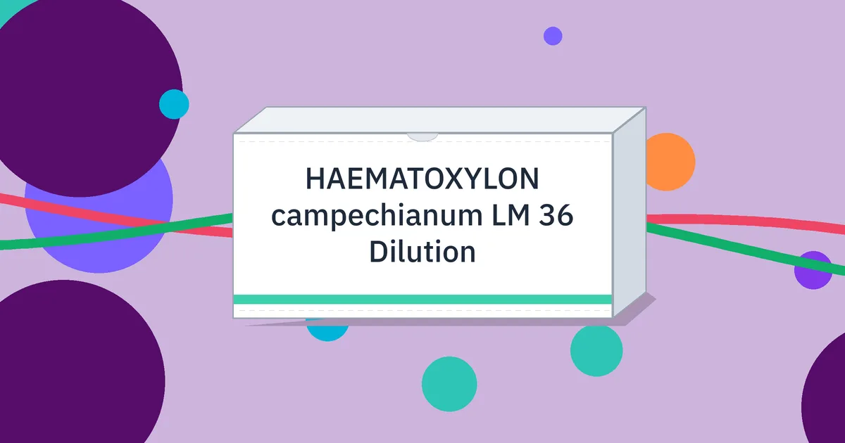 Symbolbild: Packung mit der Aufschrift HAEMATOXYLON campechianum LM 36 Dilution (PZN 13549555) – Verfügbarkeit und Bezug in Apotheken in Frankfurt am Main