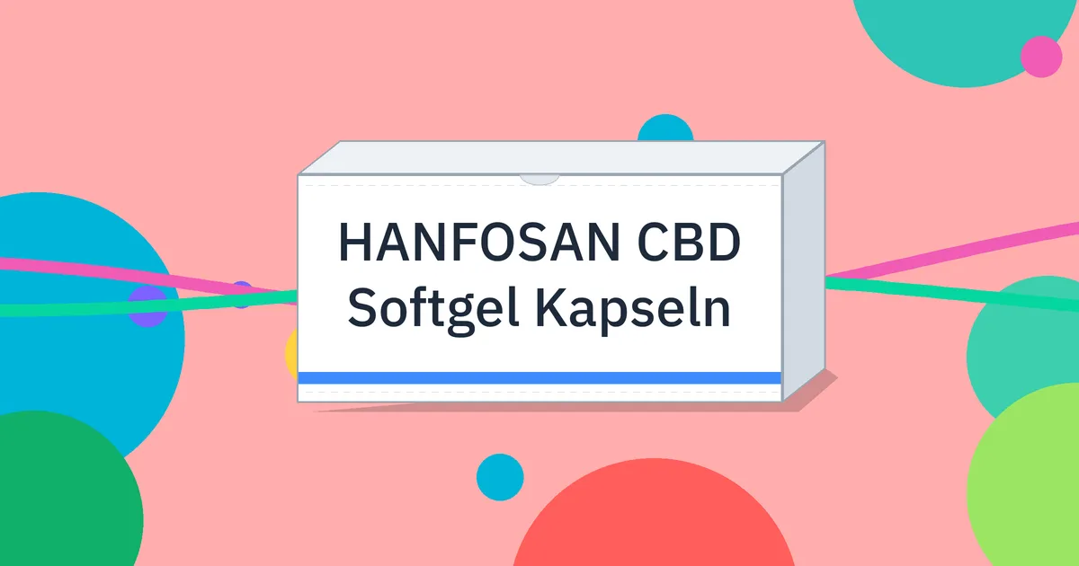 Symbolbild: Packung mit der Aufschrift HANFOSAN CBD Softgel Kapseln (PZN 17848556) – Verfügbarkeit und Bezug in Apotheken in Frankfurt am Main