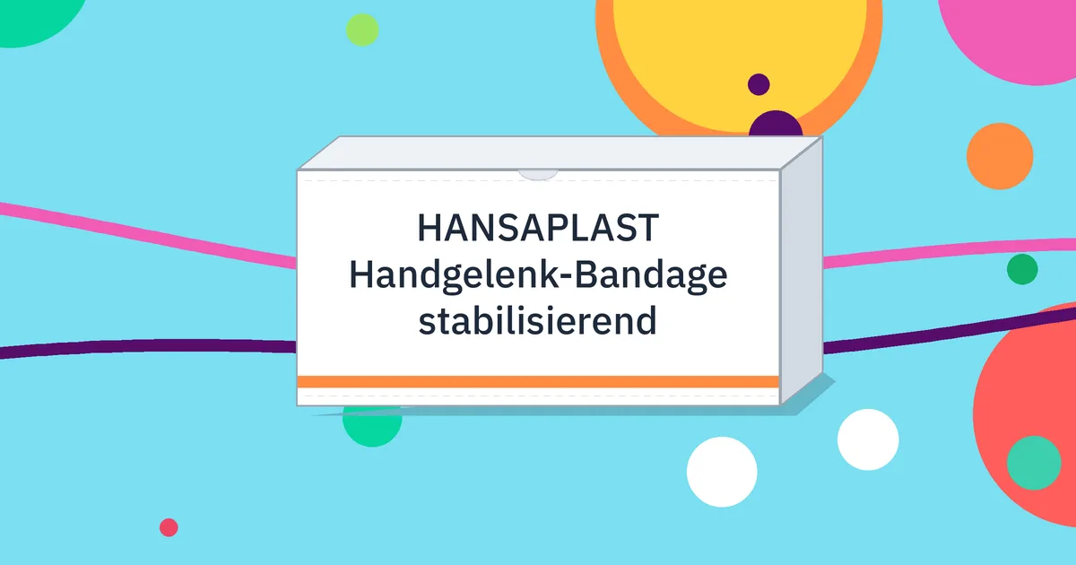 Symbolbild: Packung mit der Aufschrift HANSAPLAST Handgelenk-Bandage stabilisierend (PZN 19367878) – Verfügbarkeit und Bezug in Apotheken in Frankfurt am Main