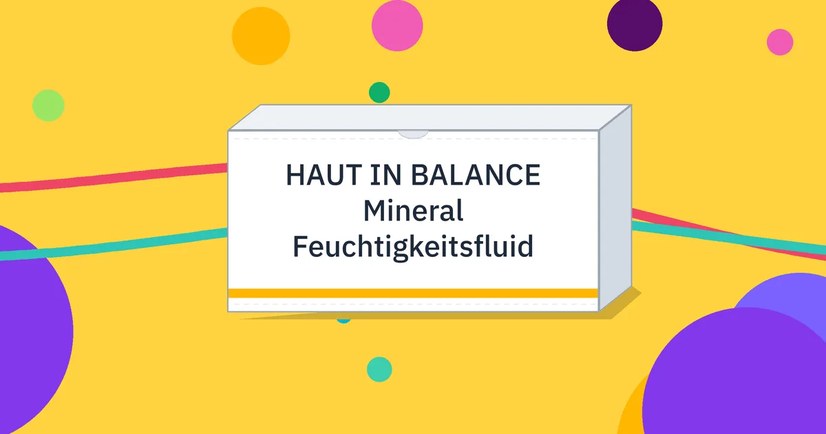 Symbolbild: Packung mit der Aufschrift HAUT IN BALANCE Mineral Feuchtigkeitsfluid (PZN 07698305) – Verfügbarkeit und Bezug in Apotheken in Frankfurt am Main