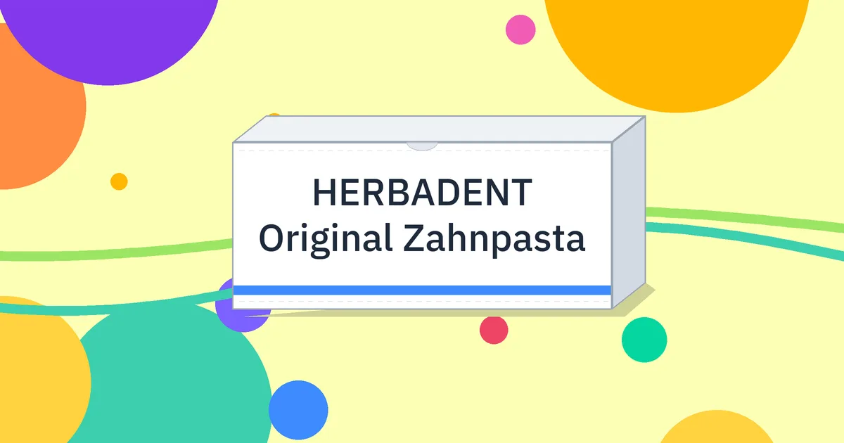 Symbolbild: Packung mit der Aufschrift HERBADENT Original Zahnpasta (PZN 20256782) – Verfügbarkeit und Bezug in Apotheken in Frankfurt am Main