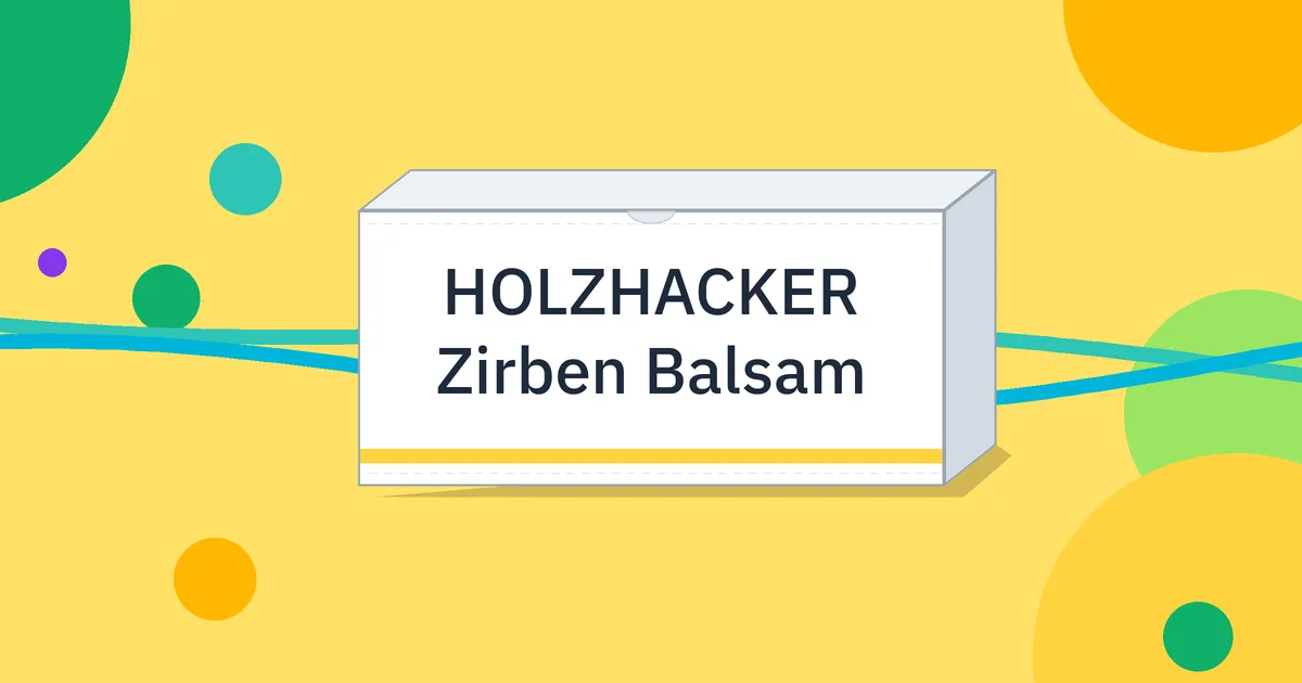 Symbolbild: Packung mit der Aufschrift HOLZHACKER Zirben Balsam (PZN 20893218) – Verfügbarkeit und Bezug in Apotheken in Frankfurt am Main