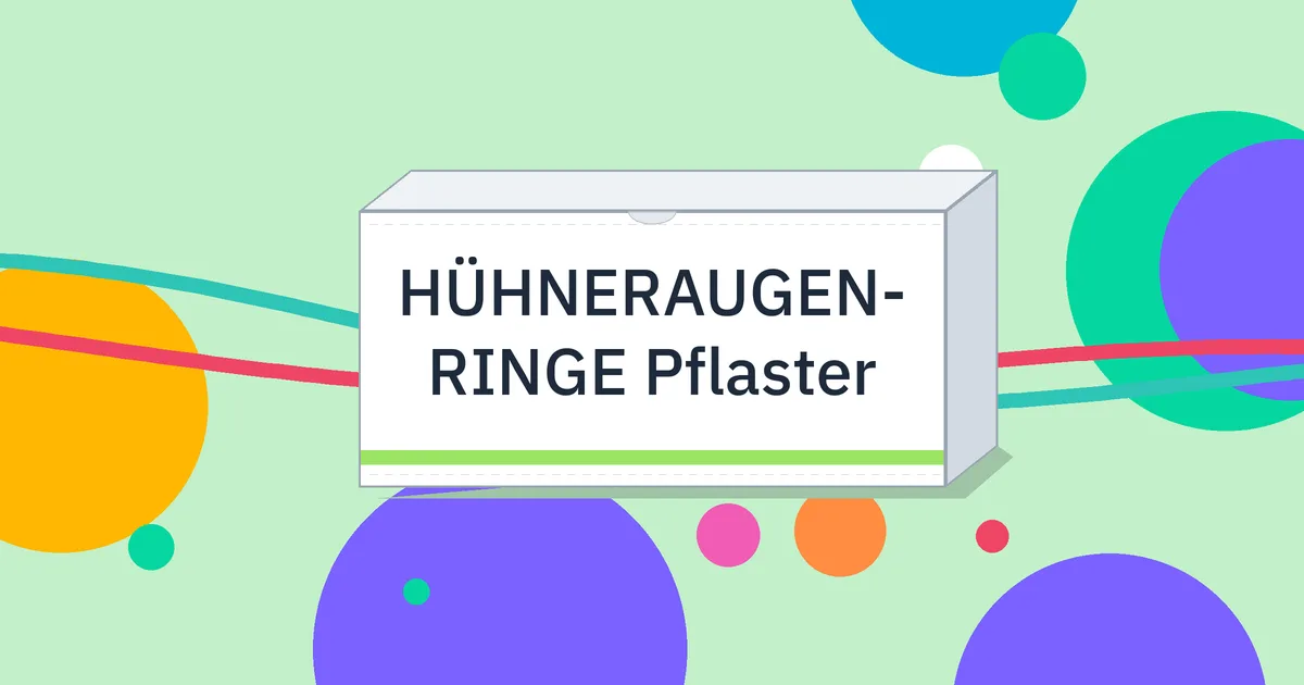 Symbolbild: Packung mit der Aufschrift HÜHNERAUGEN-RINGE Pflaster (PZN 15249053) – Verfügbarkeit und Bezug in Apotheken in Frankfurt am Main