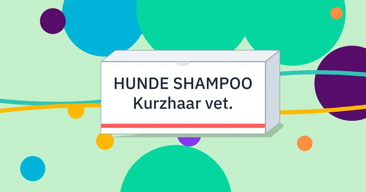 Symbolbild: Packung mit der Aufschrift HUNDE SHAMPOO Kurzhaar vet. (PZN 06831311) – Verfügbarkeit und Bezug in Apotheken in Frankfurt am Main