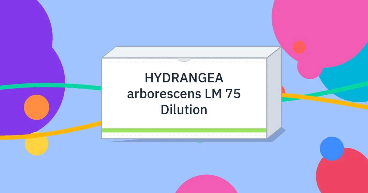 Symbolbild: Packung mit der Aufschrift HYDRANGEA arborescens LM 75 Dilution (PZN 13556584) – Verfügbarkeit und Bezug in Apotheken in Frankfurt am Main