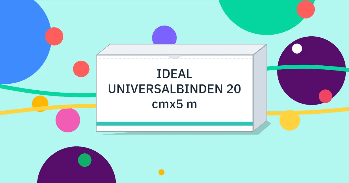 Symbolbild: Packung mit der Aufschrift IDEAL UNIVERSALBINDEN 20 cmx5 m (PZN 11859688) – Verfügbarkeit und Bezug in Apotheken in Frankfurt am Main