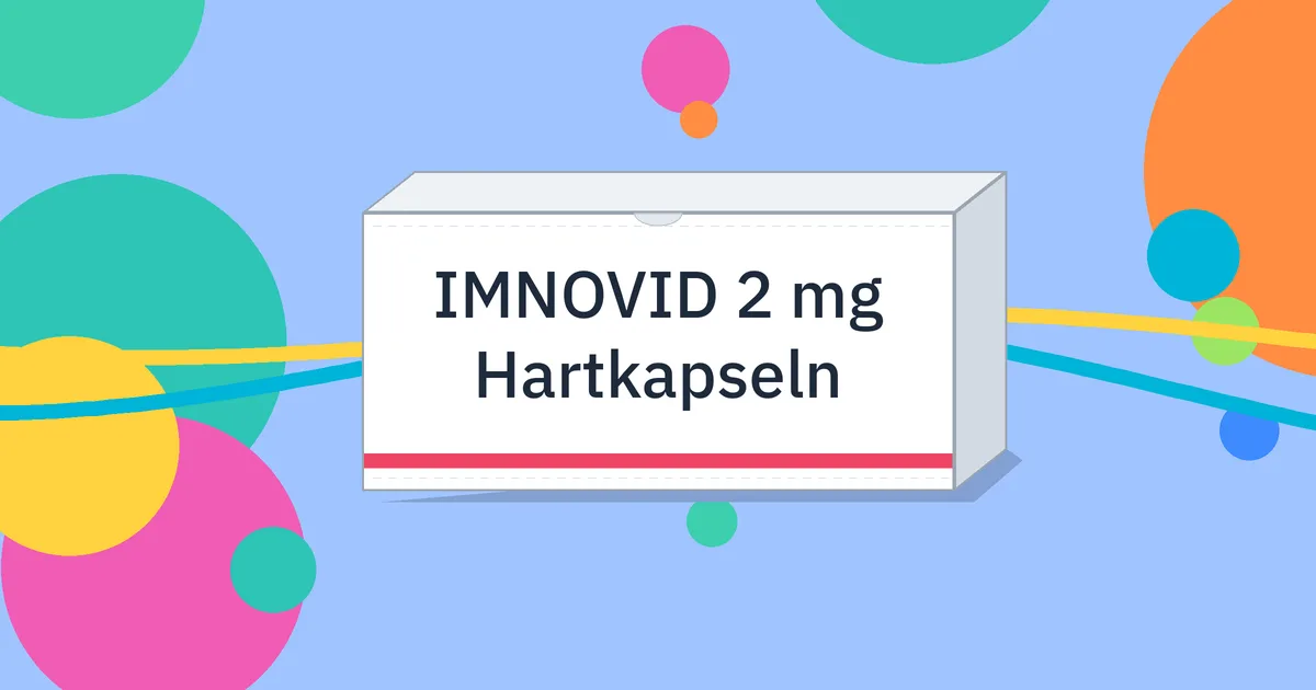 Symbolbild: Packung mit der Aufschrift IMNOVID 2 mg Hartkapseln (PZN 14406183) – Verfügbarkeit und Bezug in Apotheken in Frankfurt am Main
