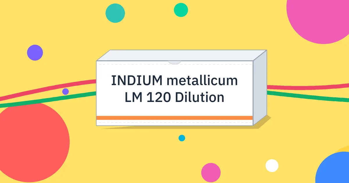 Symbolbild: Packung mit der Aufschrift INDIUM metallicum LM 120 Dilution (PZN 12912870) – Verfügbarkeit und Bezug in Apotheken in Frankfurt am Main