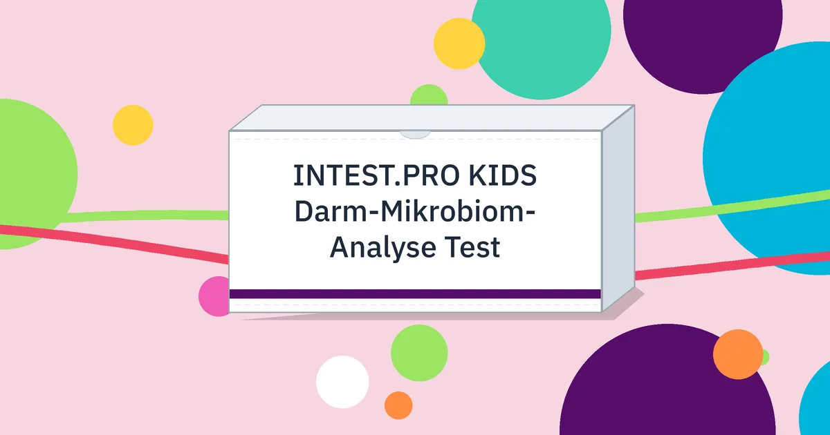 Symbolbild: Packung mit der Aufschrift INTEST.PRO KIDS Darm-Mikrobiom-Analyse Test (PZN 19662933) – Verfügbarkeit und Bezug in Apotheken in Frankfurt am Main
