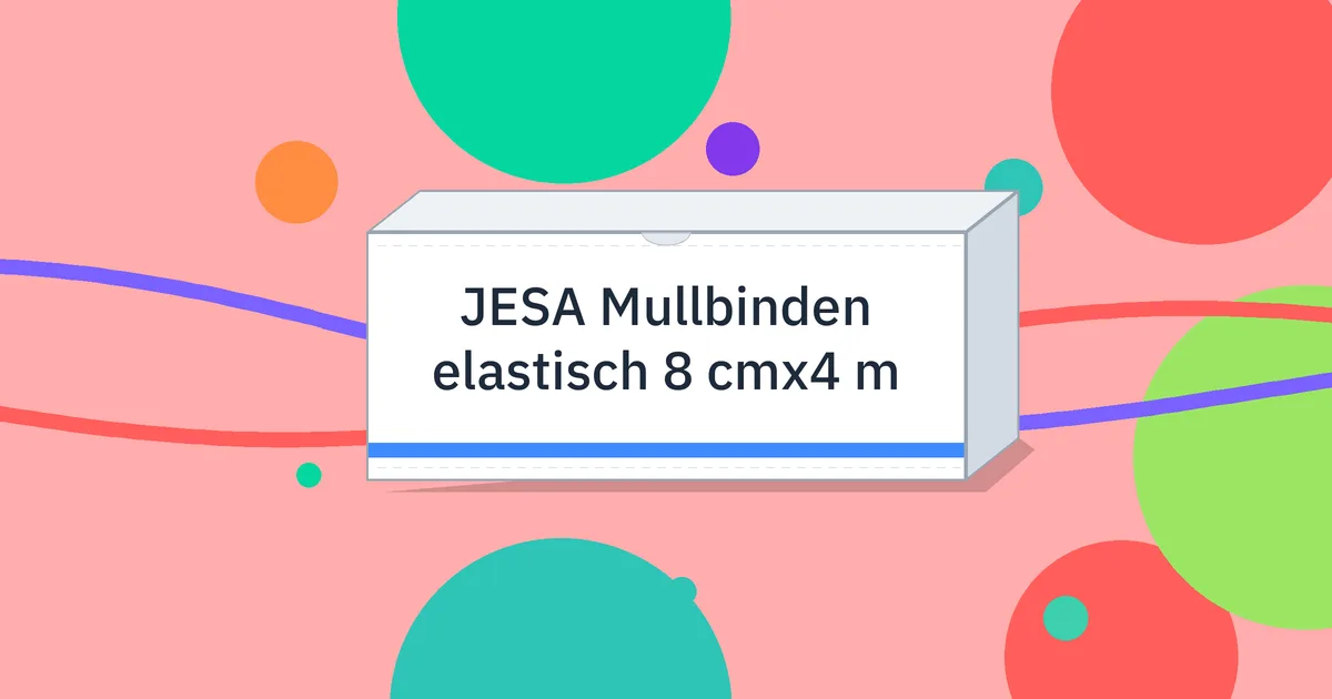 Symbolbild: Packung mit der Aufschrift JESA Mullbinden elastisch 8 cmx4 m (PZN 10417391) – Verfügbarkeit und Bezug in Apotheken in Frankfurt am Main