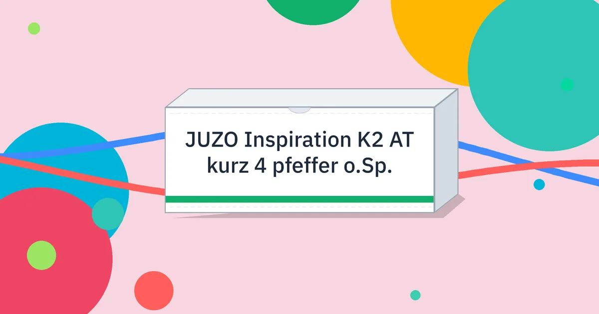 Symbolbild: Packung mit der Aufschrift JUZO Inspiration K2 AT kurz 4 pfeffer o.Sp. (PZN 14931251) – Verfügbarkeit und Bezug in Apotheken in Frankfurt am Main