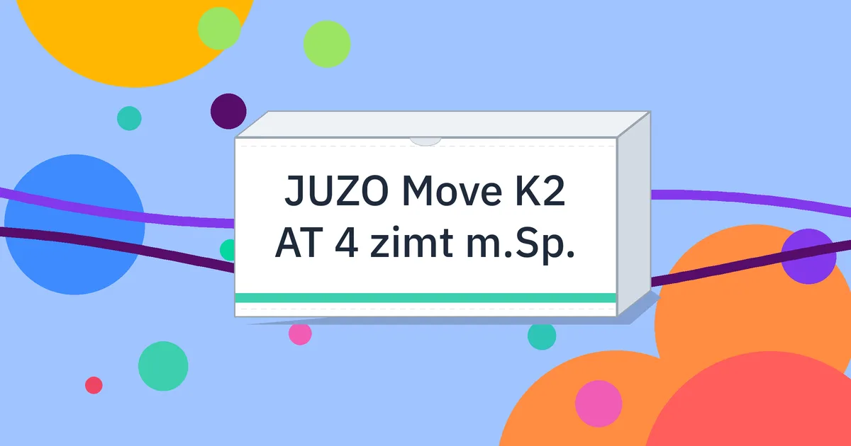 Symbolbild: Packung mit der Aufschrift JUZO Move K2 AT 4 zimt m.Sp. (PZN 20667628) – Verfügbarkeit und Bezug in Apotheken in Frankfurt am Main