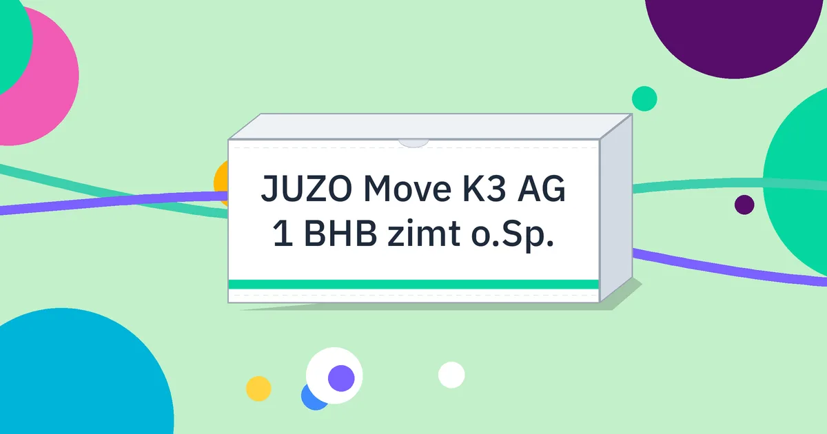 Symbolbild: Packung mit der Aufschrift JUZO Move K3 AG 1 BHB zimt o.Sp. (PZN 18577585) – Verfügbarkeit und Bezug in Apotheken in Frankfurt am Main