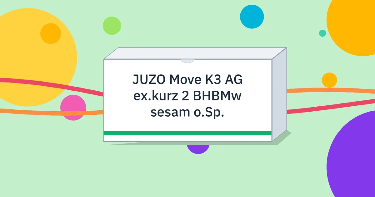 Symbolbild: Packung mit der Aufschrift JUZO Move K3 AG ex.kurz 2 BHBMw sesam o.Sp. (PZN 18586259) – Verfügbarkeit und Bezug in Apotheken in Frankfurt am Main