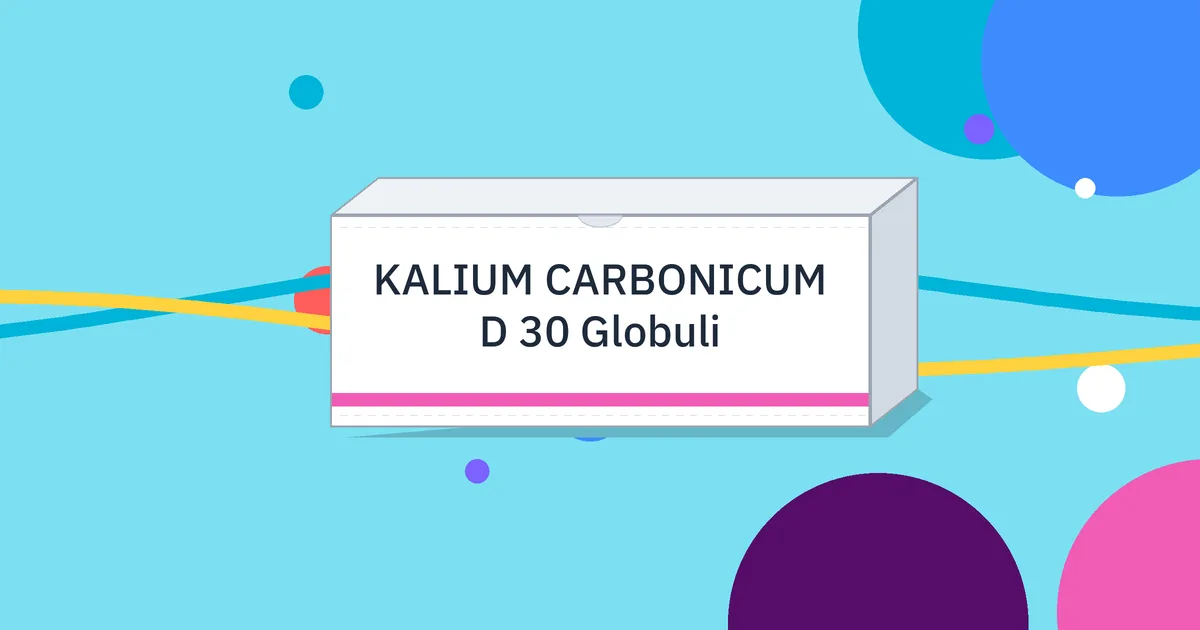 Symbolbild: Packung mit der Aufschrift KALIUM CARBONICUM D 30 Globuli (PZN 01775128) – Verfügbarkeit und Bezug in Apotheken in Frankfurt am Main