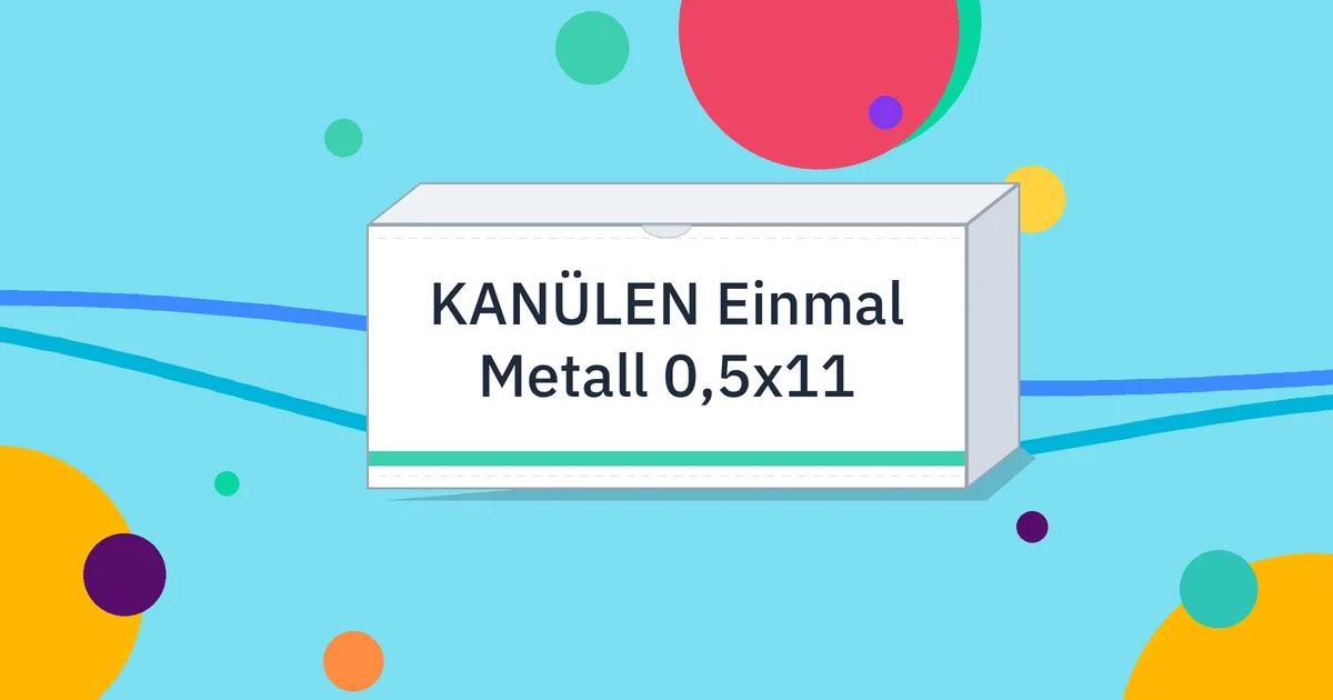 Symbolbild: Packung mit der Aufschrift KANÜLEN Einmal Metall 0,5x11 (PZN 01729619) – Verfügbarkeit und Bezug in Apotheken in Frankfurt am Main