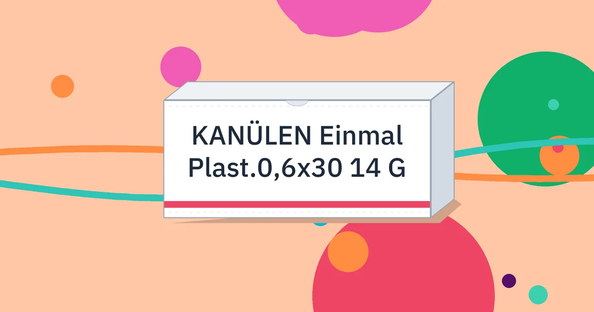 Symbolbild: Packung mit der Aufschrift KANÜLEN Einmal Plast.0,6x30 14 G (PZN 02440097) – Verfügbarkeit und Bezug in Apotheken in Frankfurt am Main