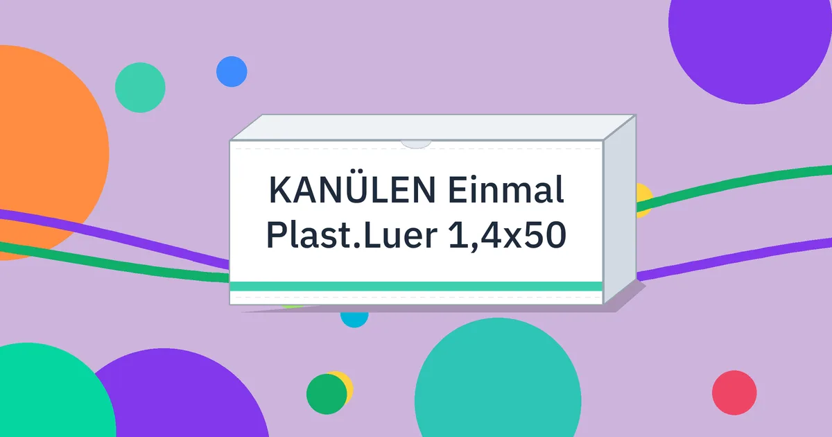 Symbolbild: Packung mit der Aufschrift KANÜLEN Einmal Plast.Luer 1,4x50 (PZN 02440648) – Verfügbarkeit und Bezug in Apotheken in Frankfurt am Main