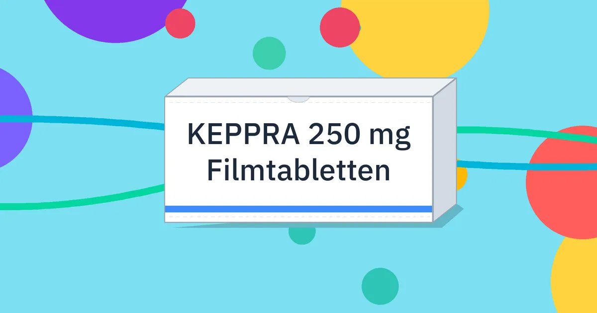 Symbolbild: Packung mit der Aufschrift KEPPRA 250 mg Filmtabletten (PZN 00566115) – Verfügbarkeit und Bezug in Apotheken in Frankfurt am Main
