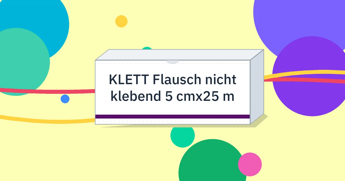 Symbolbild: Packung mit der Aufschrift KLETT Flausch nicht klebend 5 cmx25 m (PZN 10707663) – Verfügbarkeit und Bezug in Apotheken in Frankfurt am Main