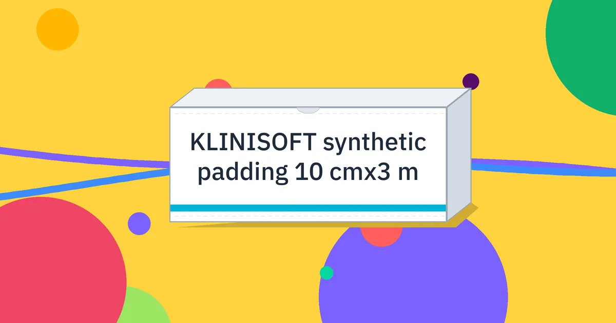 Symbolbild: Packung mit der Aufschrift KLINISOFT synthetic padding 10 cmx3 m (PZN 16505110) – Verfügbarkeit und Bezug in Apotheken in Frankfurt am Main