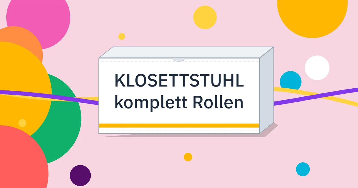 Symbolbild: Packung mit der Aufschrift KLOSETTSTUHL komplett Rollen (PZN 01966265) – Verfügbarkeit und Bezug in Apotheken in Frankfurt am Main