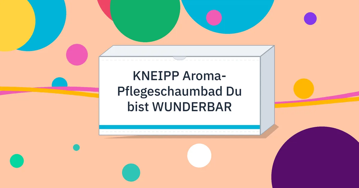 Symbolbild: Packung mit der Aufschrift KNEIPP Aroma-Pflegeschaumbad Du bist WUNDERBAR (PZN 19101643) – Verfügbarkeit und Bezug in Apotheken in Frankfurt am Main