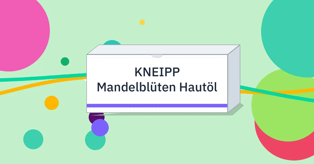 Symbolbild: Packung mit der Aufschrift KNEIPP Mandelblüten Hautöl (PZN 16807213) – Verfügbarkeit und Bezug in Apotheken in Frankfurt am Main