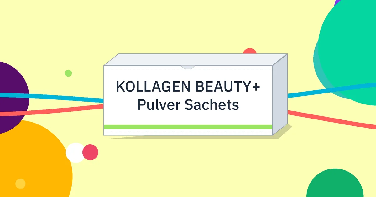 Symbolbild: Packung mit der Aufschrift KOLLAGEN BEAUTY+ Pulver Sachets (PZN 20637254) – Verfügbarkeit und Bezug in Apotheken in Frankfurt am Main
