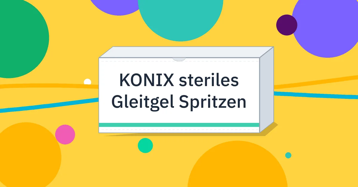 Symbolbild: Packung mit der Aufschrift KONIX steriles Gleitgel Spritzen (PZN 20520049) – Verfügbarkeit und Bezug in Apotheken in Frankfurt am Main