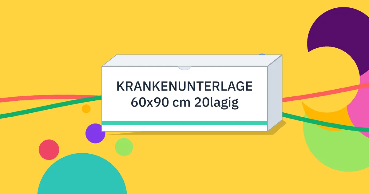Symbolbild: Packung mit der Aufschrift KRANKENUNTERLAGE 60x90 cm 20lagig (PZN 09301832) – Verfügbarkeit und Bezug in Apotheken in Frankfurt am Main