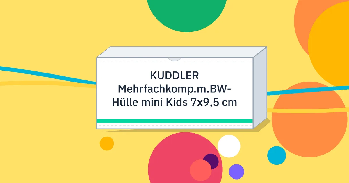 Symbolbild: Packung mit der Aufschrift KUDDLER Mehrfachkomp.m.BW-Hülle mini Kids 7x9,5 cm (PZN 16686092) – Verfügbarkeit und Bezug in Apotheken in Frankfurt am Main