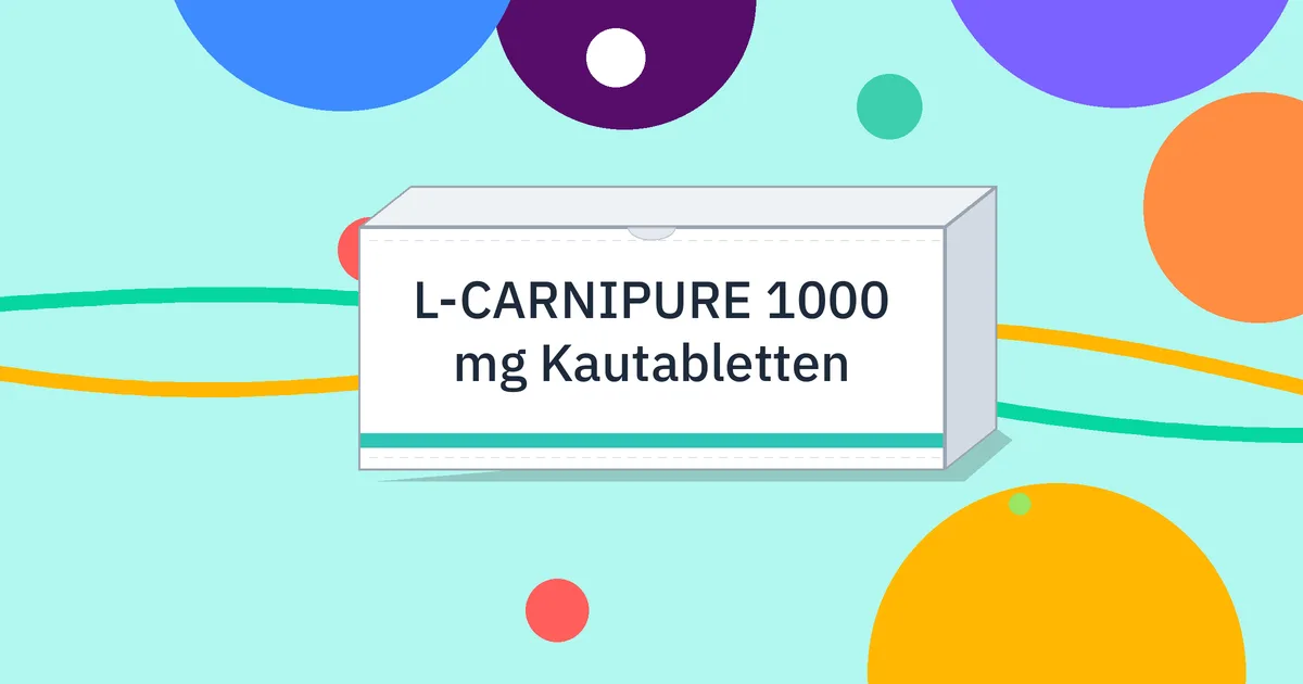 Symbolbild: Packung mit der Aufschrift L-CARNIPURE 1000 mg Kautabletten (PZN 01444880) – Verfügbarkeit und Bezug in Apotheken in Frankfurt am Main