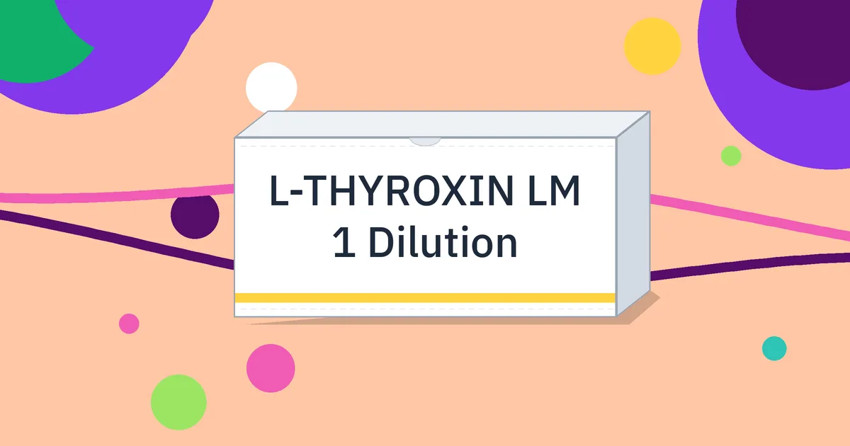 Symbolbild: Packung mit der Aufschrift L-THYROXIN LM 1 Dilution (PZN 12928368) – Verfügbarkeit und Bezug in Apotheken in Frankfurt am Main