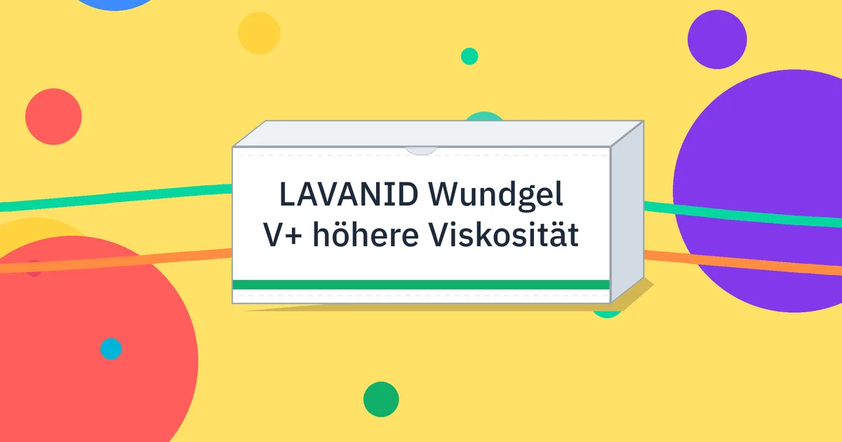 Symbolbild: Packung mit der Aufschrift LAVANID Wundgel V+ höhere Viskosität (PZN 17554547) – Verfügbarkeit und Bezug in Apotheken in Frankfurt am Main