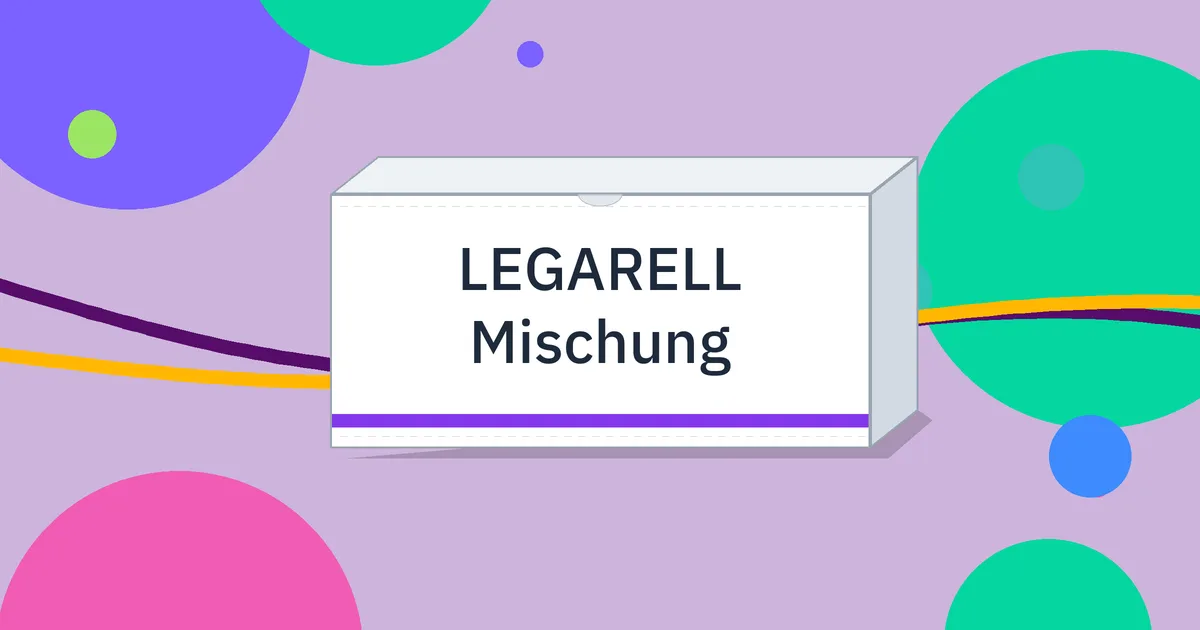 Symbolbild: Packung mit der Aufschrift LEGARELL Mischung (PZN 11684059) – Verfügbarkeit und Bezug in Apotheken in Frankfurt am Main