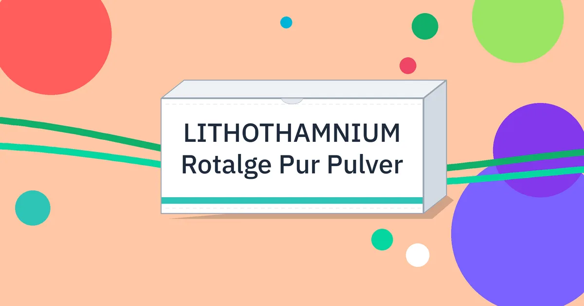 Symbolbild: Packung mit der Aufschrift LITHOTHAMNIUM Rotalge Pur Pulver (PZN 03850242) – Verfügbarkeit und Bezug in Apotheken in Frankfurt am Main