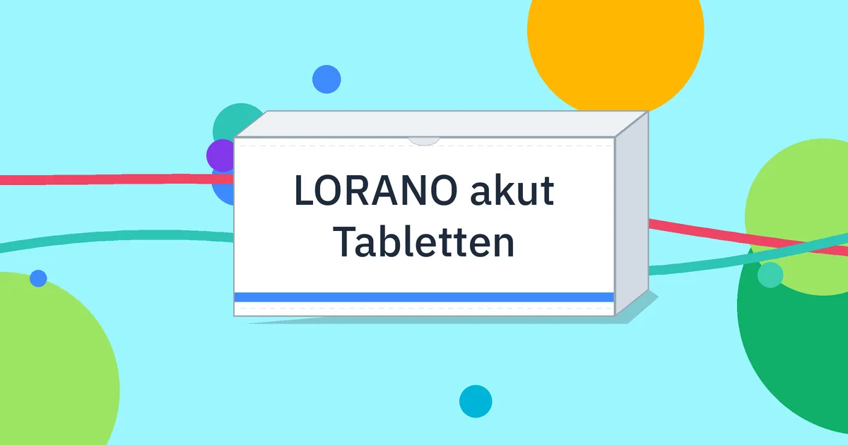 Symbolbild: Packung mit der Aufschrift LORANO akut Tabletten (PZN 07222502) – Verfügbarkeit und Bezug in Apotheken in Frankfurt am Main