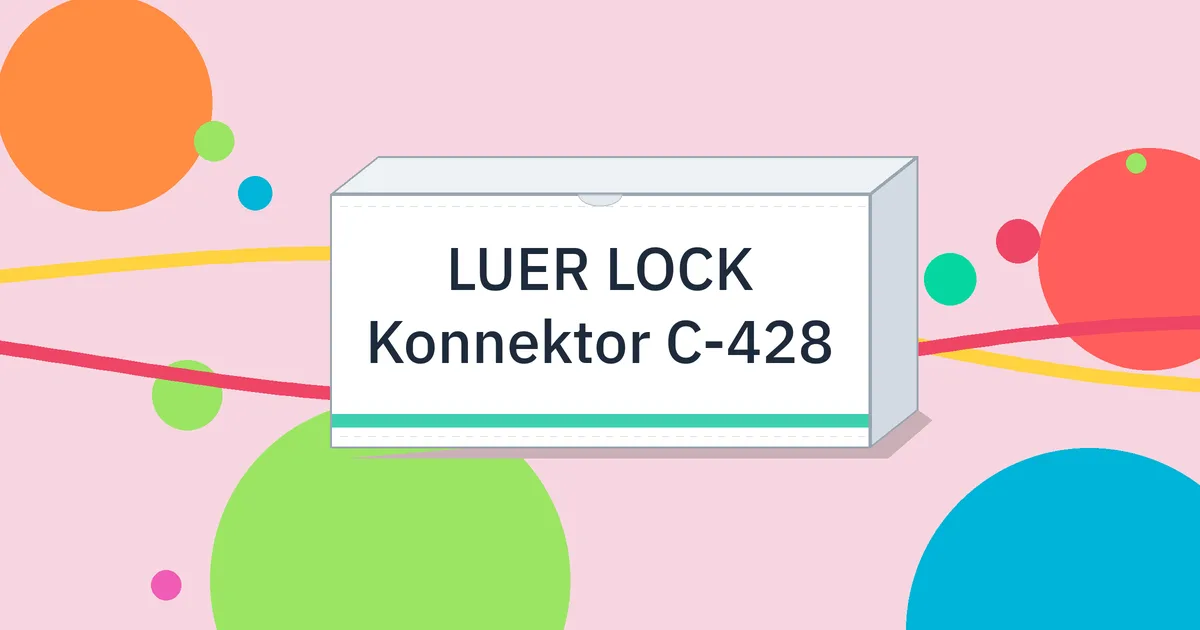 Symbolbild: Packung mit der Aufschrift LUER LOCK Konnektor C-428 (PZN 07507179) – Verfügbarkeit und Bezug in Apotheken in Frankfurt am Main
