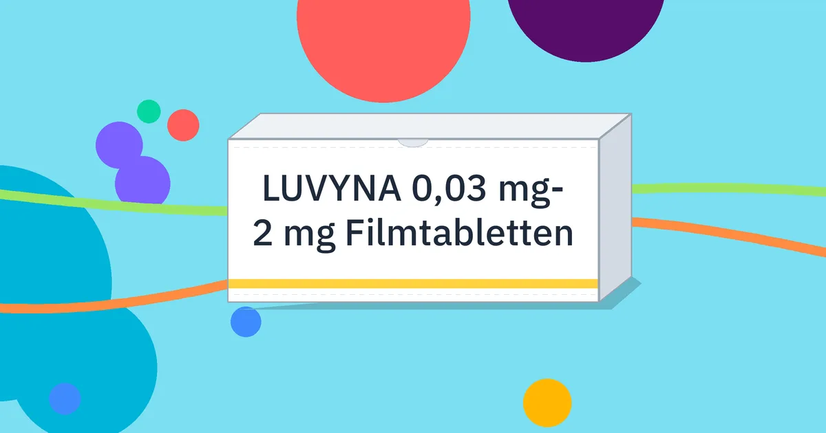 Symbolbild: Packung mit der Aufschrift LUVYNA 0,03 mg-2 mg Filmtabletten (PZN 10005205) – Verfügbarkeit und Bezug in Apotheken in Frankfurt am Main