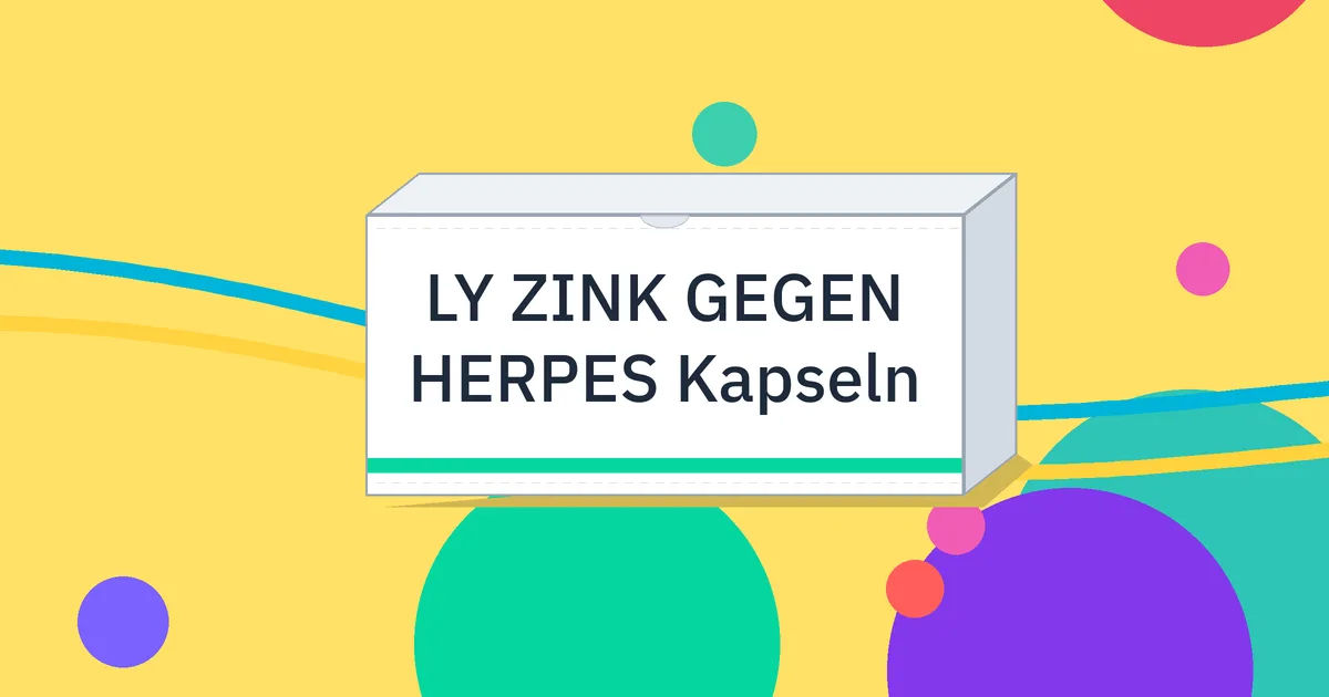 Symbolbild: Packung mit der Aufschrift LY ZINK GEGEN HERPES Kapseln (PZN 14213478) – Verfügbarkeit und Bezug in Apotheken in Frankfurt am Main
