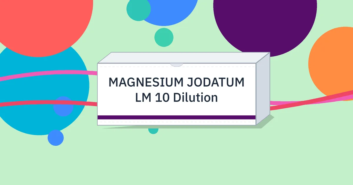Symbolbild: Packung mit der Aufschrift MAGNESIUM JODATUM LM 10 Dilution (PZN 12937893) – Verfügbarkeit und Bezug in Apotheken in Frankfurt am Main