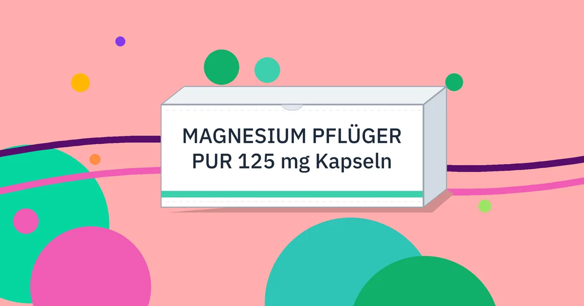 Symbolbild: Packung mit der Aufschrift MAGNESIUM PFLÜGER PUR 125 mg Kapseln (PZN 19160798) – Verfügbarkeit und Bezug in Apotheken in Frankfurt am Main