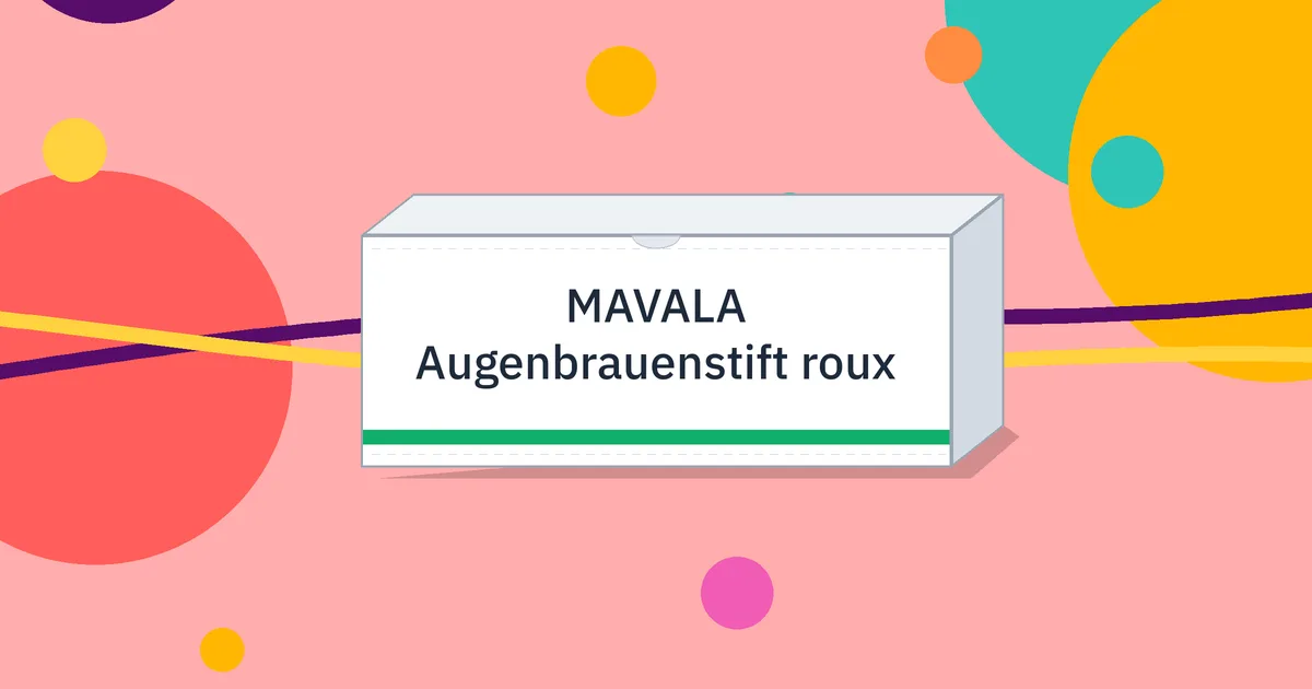 Symbolbild: Packung mit der Aufschrift MAVALA Augenbrauenstift roux (PZN 20718805) – Verfügbarkeit und Bezug in Apotheken in Frankfurt am Main