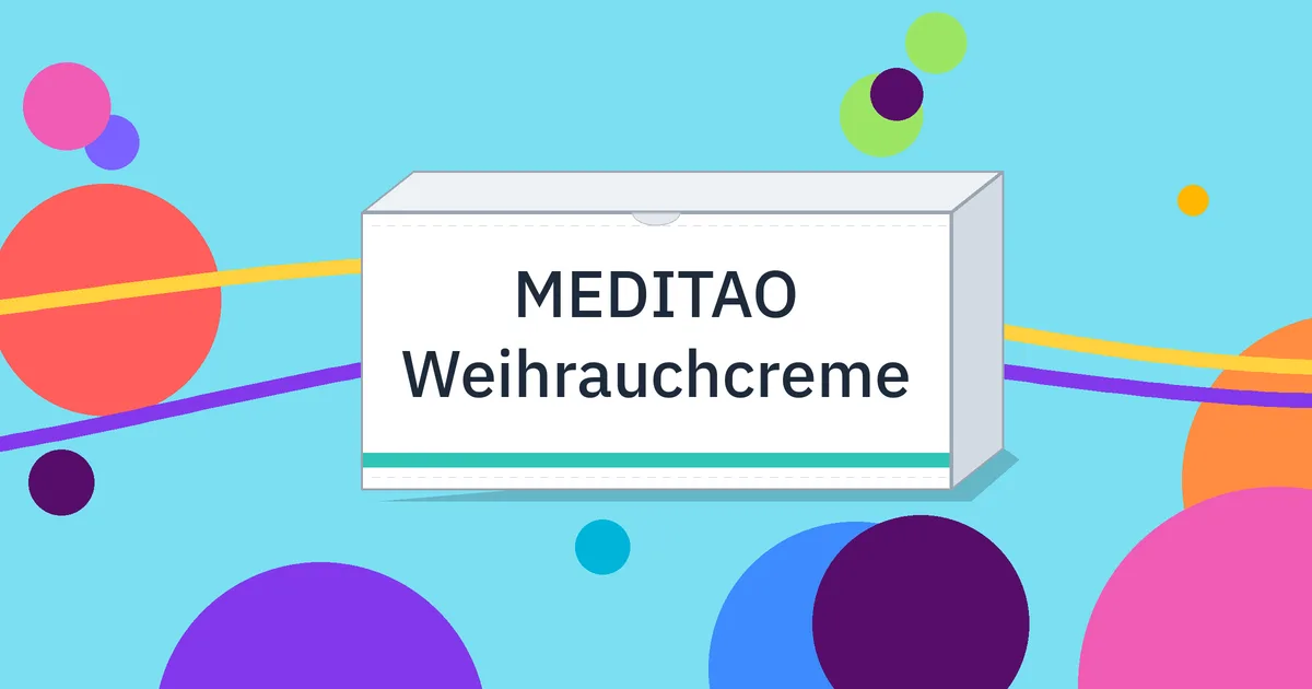 Symbolbild: Packung mit der Aufschrift MEDITAO Weihrauchcreme (PZN 10557117) – Verfügbarkeit und Bezug in Apotheken in Frankfurt am Main