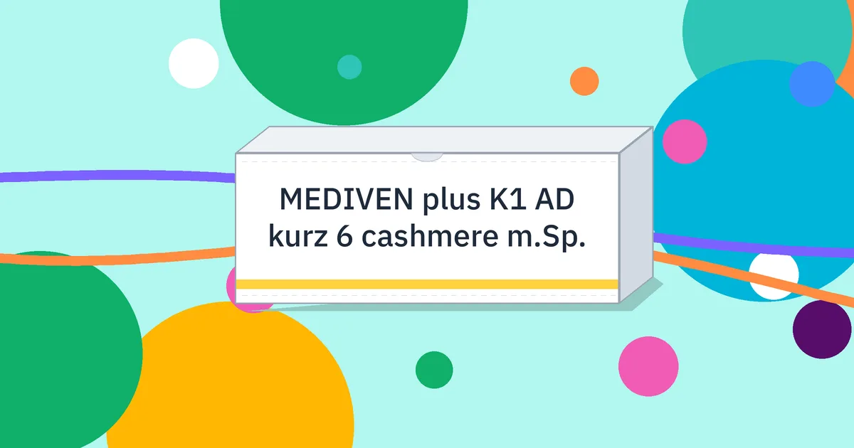 Symbolbild: Packung mit der Aufschrift MEDIVEN plus K1 AD kurz 6 cashmere m.Sp. (PZN 15044003) – Verfügbarkeit und Bezug in Apotheken in Frankfurt am Main