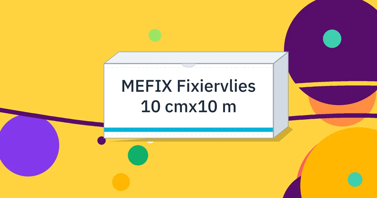 Symbolbild: Packung mit der Aufschrift MEFIX Fixiervlies 10 cmx10 m (PZN 19752091) – Verfügbarkeit und Bezug in Apotheken in Frankfurt am Main